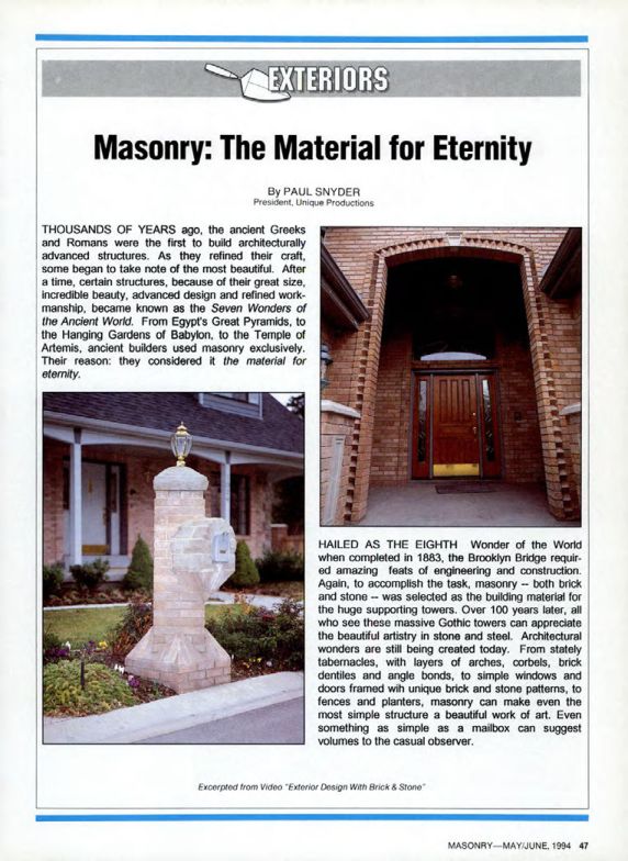 Masonry Magazine June 1994 Page. 47